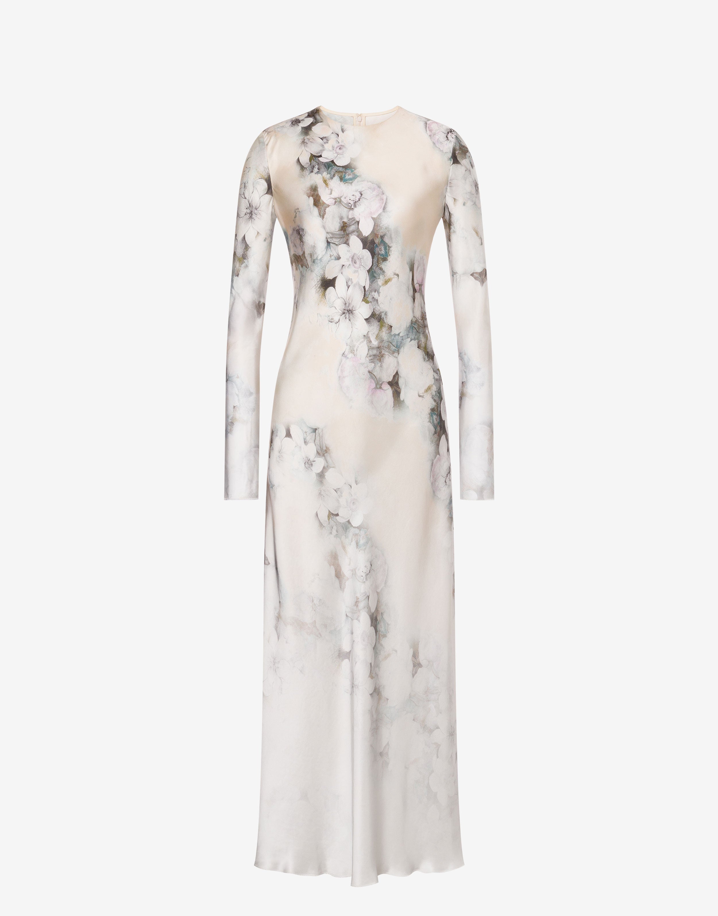Washed satin dress with degradé print | Alberta Ferretti